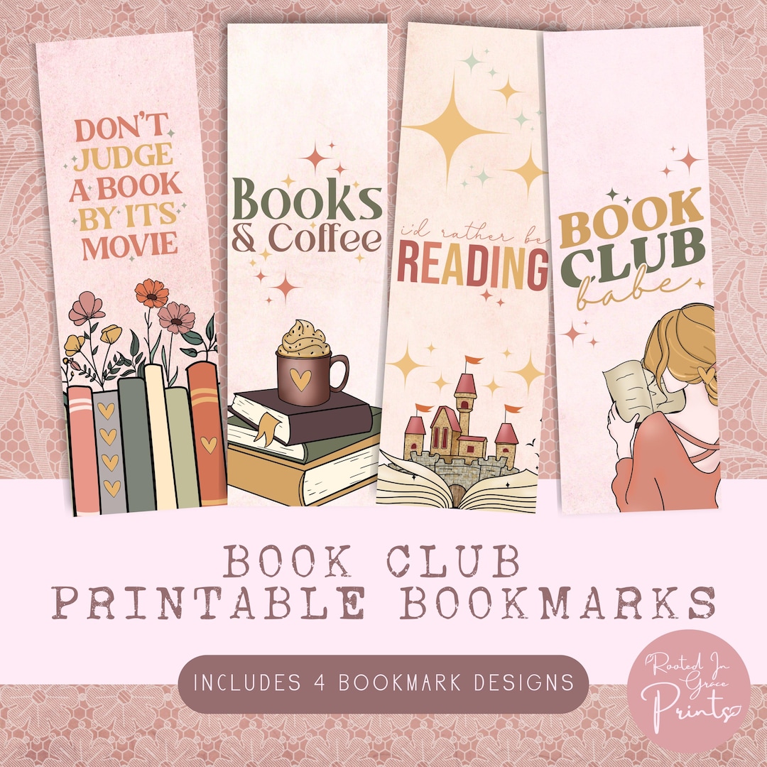 Book Club Bookmark Printable Gift for Readers and Book Lovers Funny ...