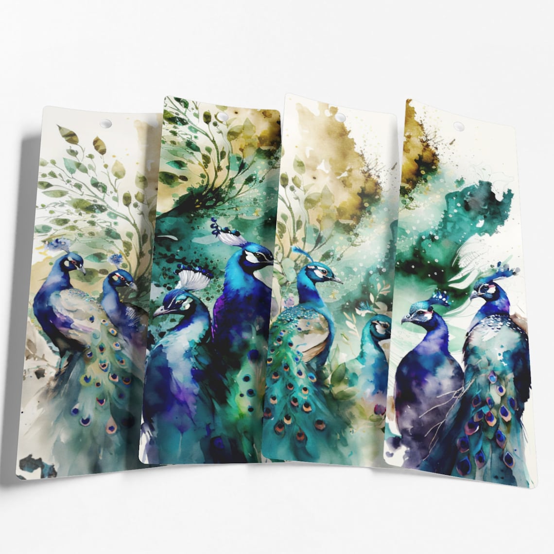 Watercolor Peacock Printable Bookmarks Watercolor Bird Printable ...