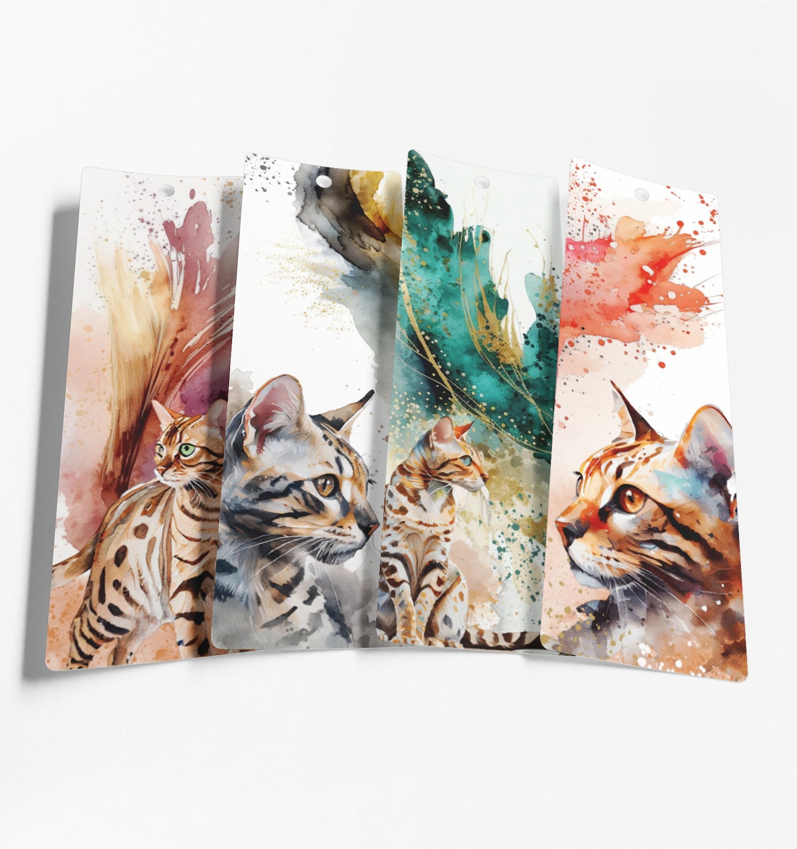 Bengal Cats Printable Bookmarks | Printable Bookmark Set | Cat ...