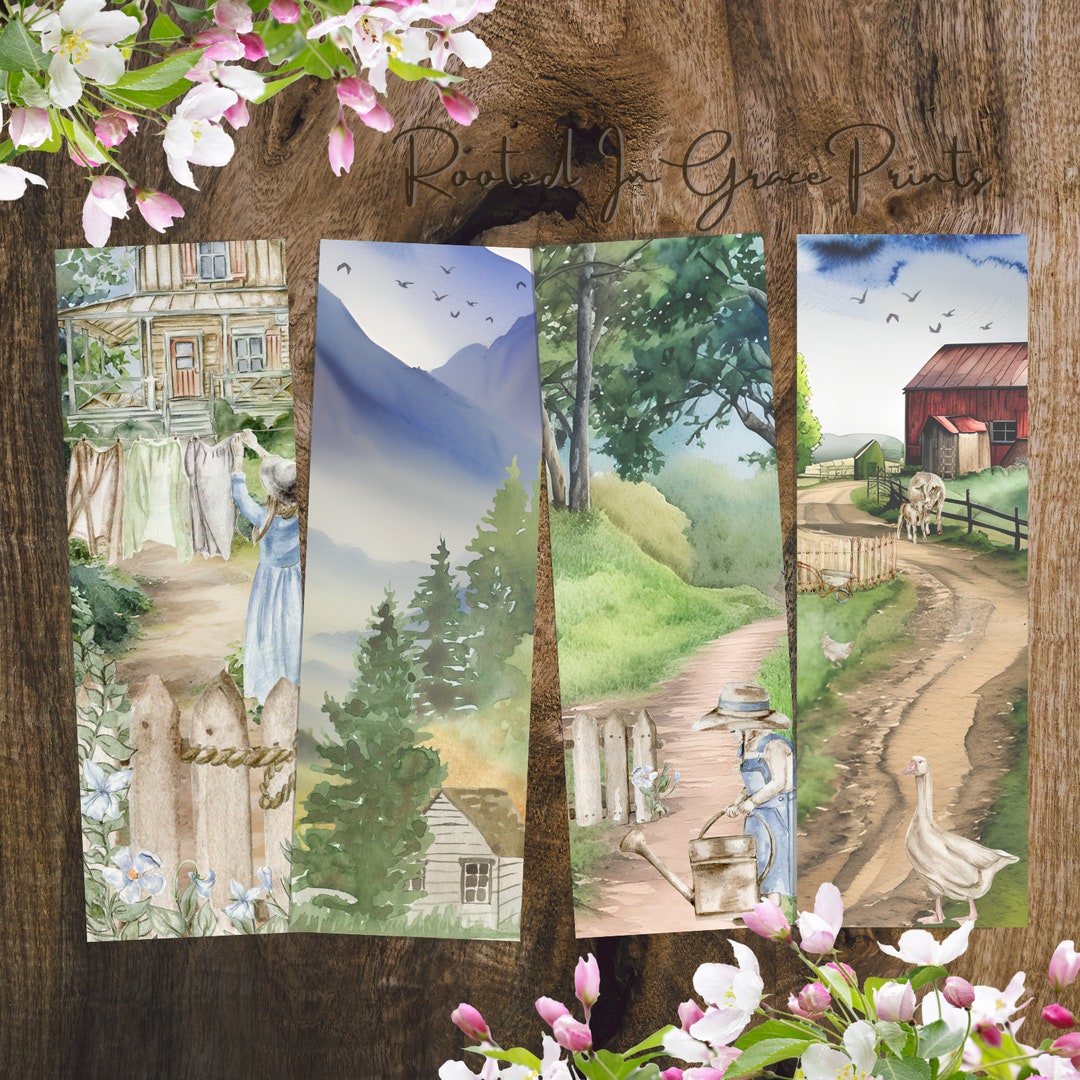 Country Living Printable Bookmarks Vintage Bookmarks - Etsy