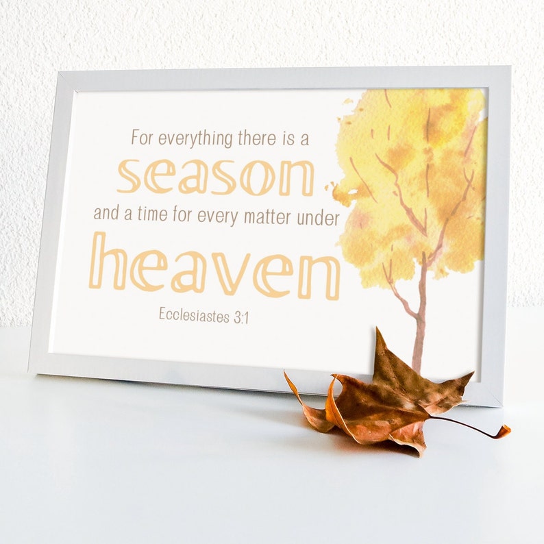 Fall Bible Verse Art Fall Sign Autumn Printables Fall Wall - Etsy