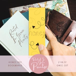 Honey Bee Book Puns Printable Bookmarks Honeycomb and Bee Bookmarks ...