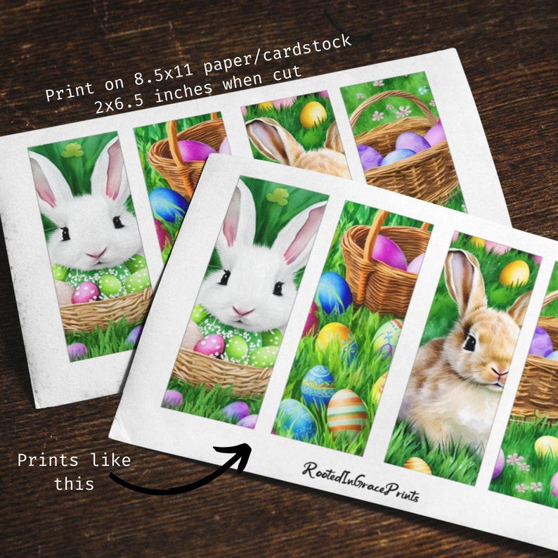 Easter Bunny Printable Bookmarks Easter Eggs Bookmark Easter Printable ...