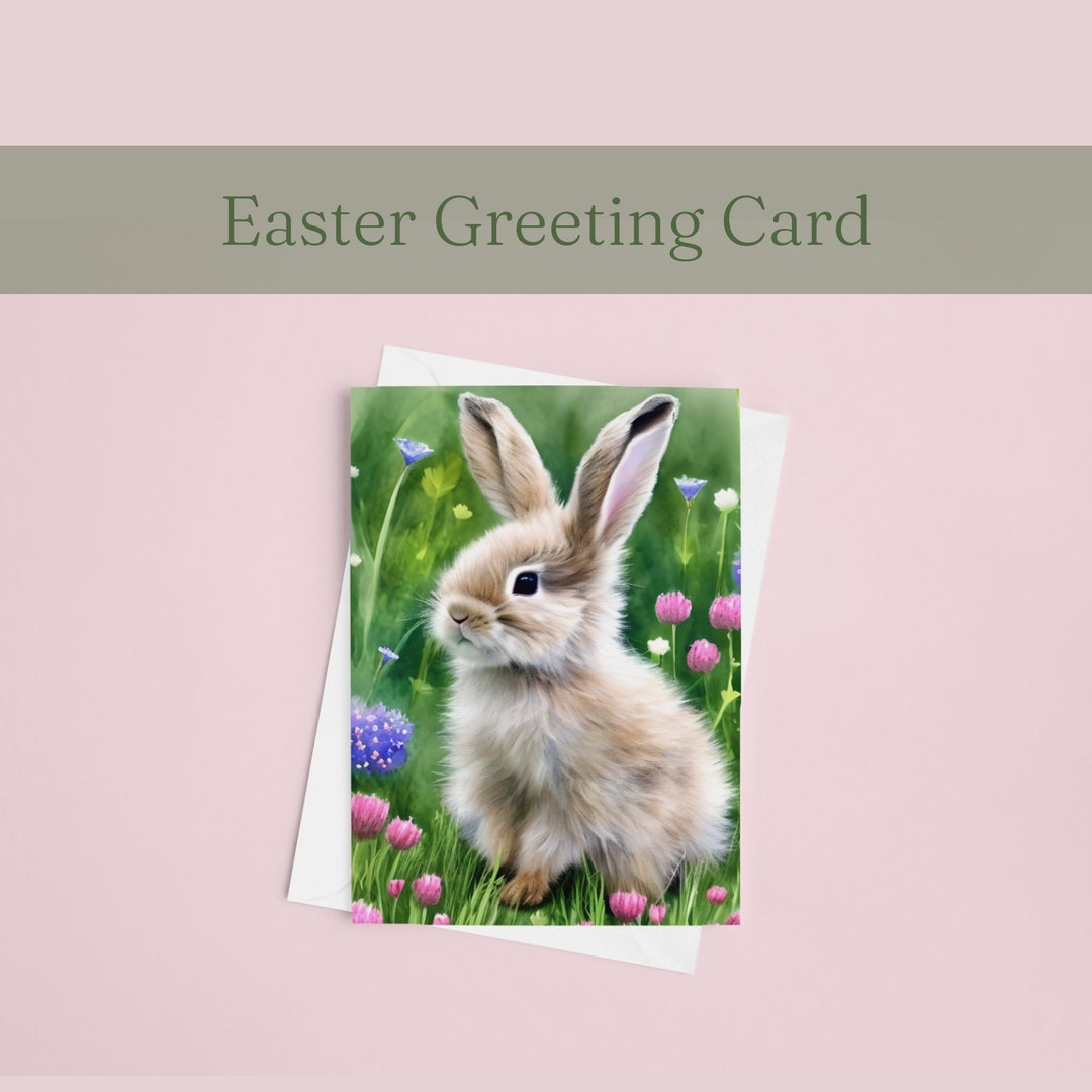Easter Bunny Printable Card | Easter Eggs Card | Easter Printable ...