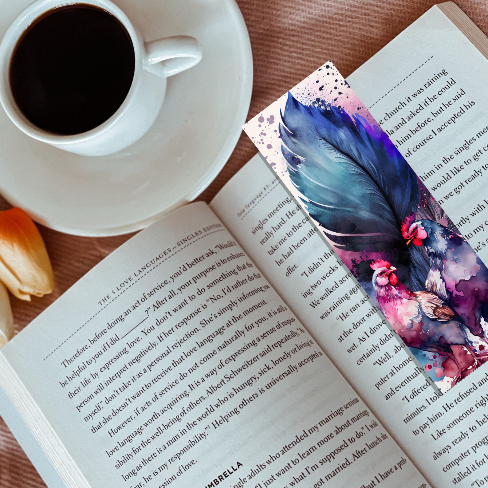 Printable Bookmark Chicken Printable Bookmark Set of 4 Bookmarks ...