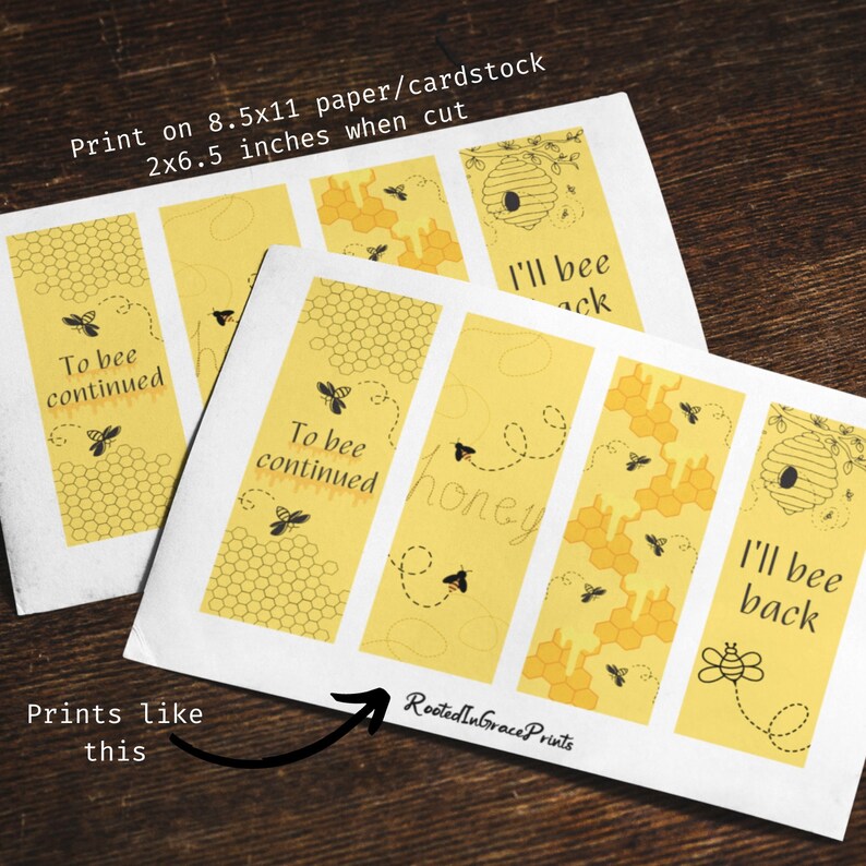 Bee Book Puns Printable Bookmarks | Honeycomb and Bee Bookmarks ...