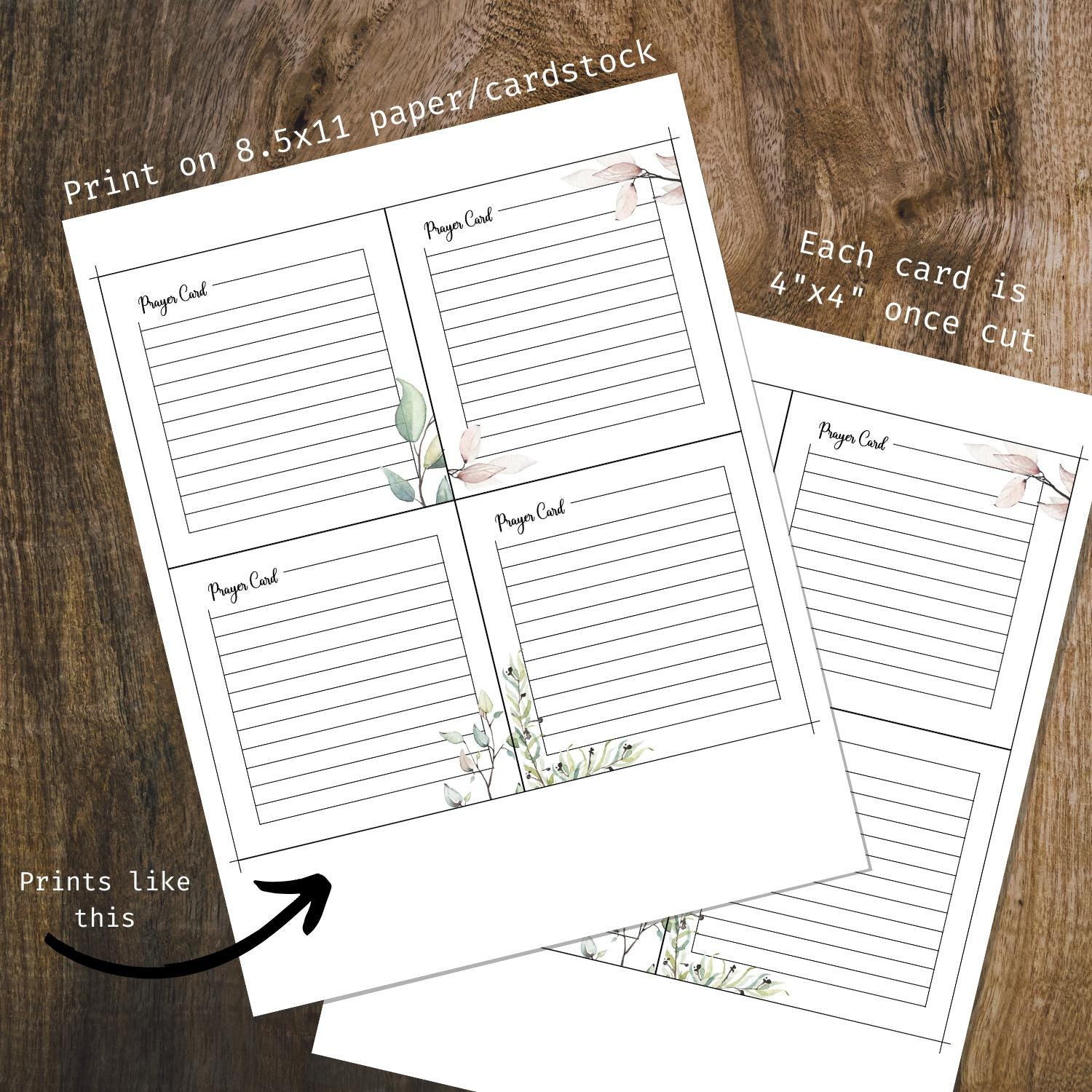 Prayer Card Printable Bible Verse Cards Bible Journaling Prayer Card ...