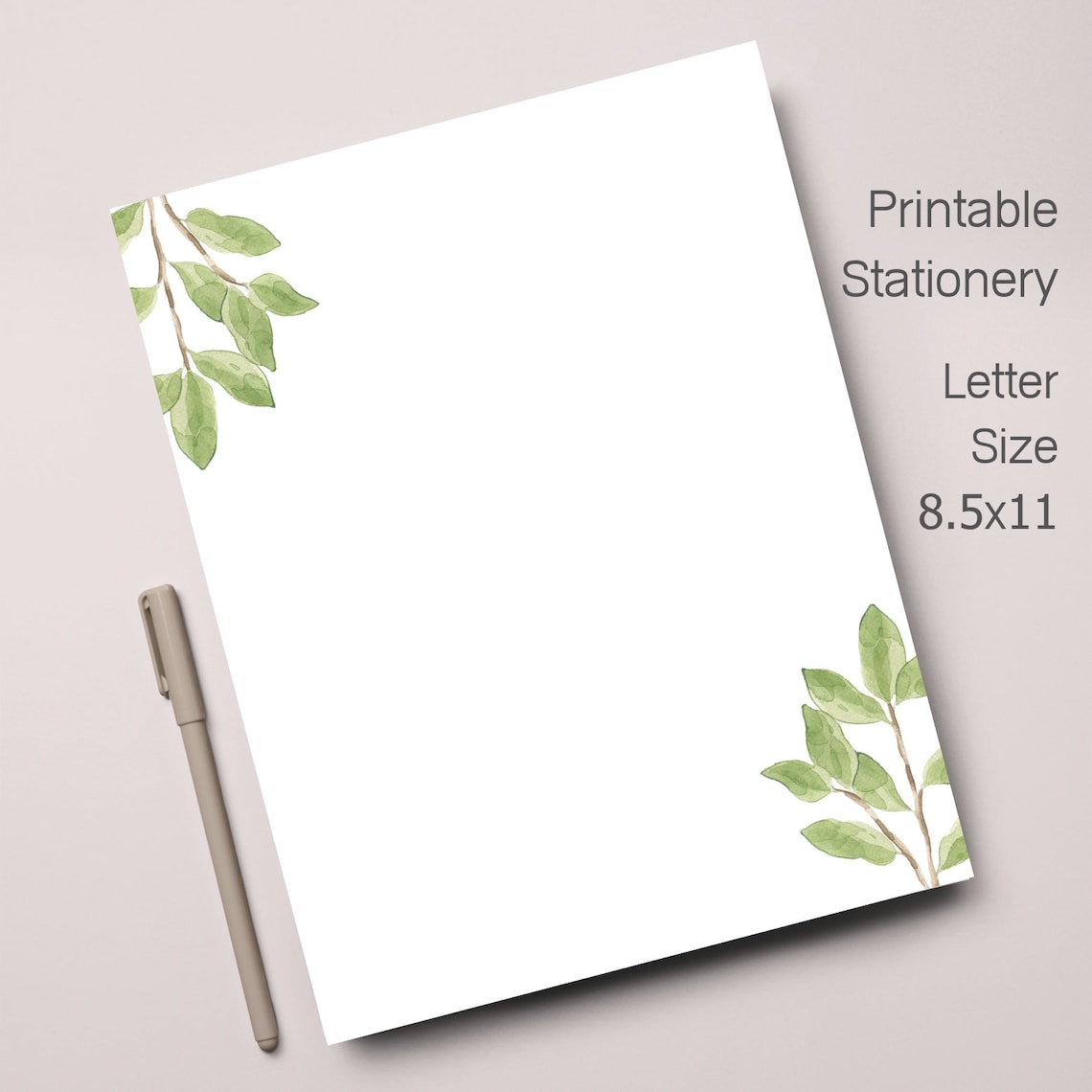 Printable Stationery Lined and Unlined Stationery Letter - Etsy