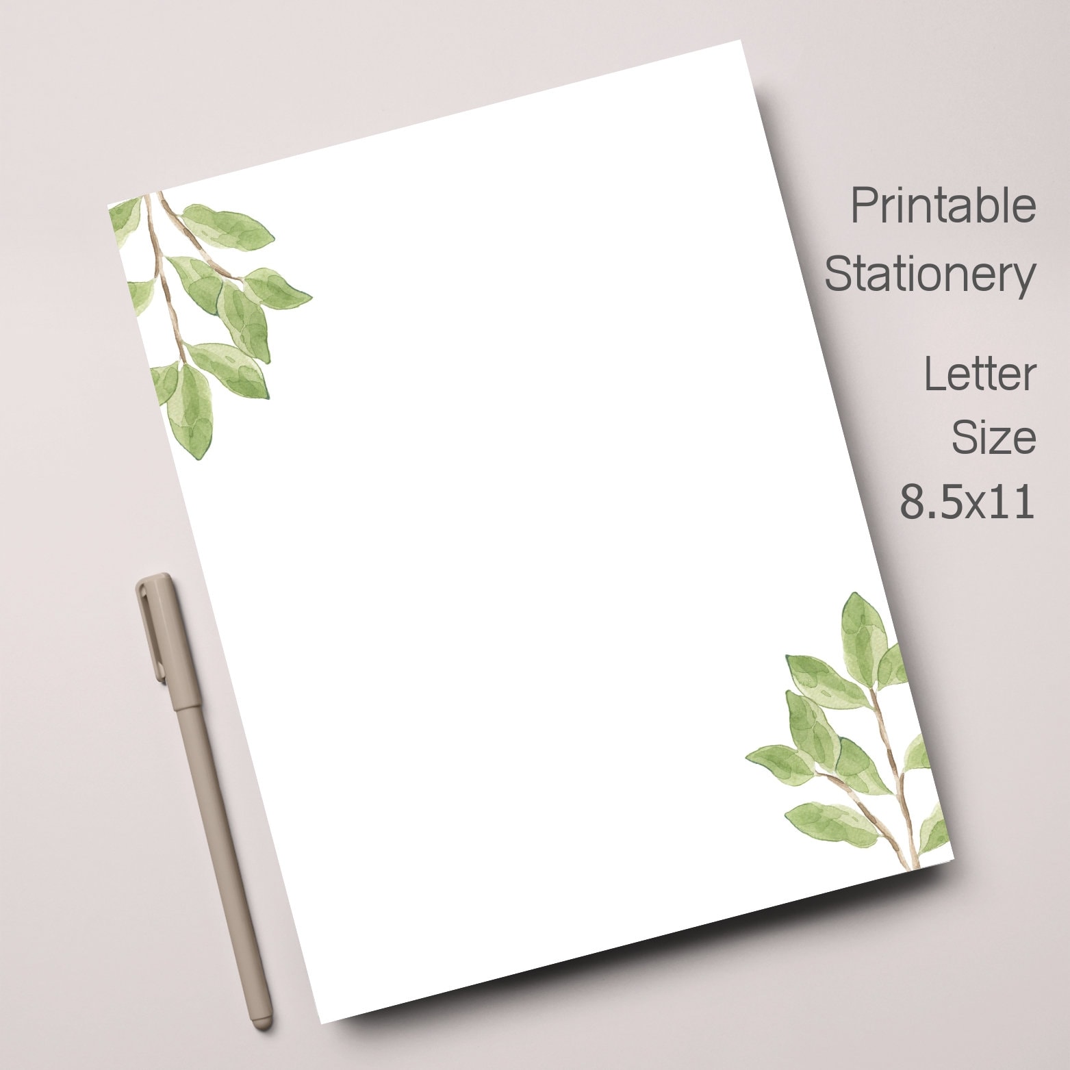 Printable Stationery Lined and Unlined Stationery Letter Writing Paper ...