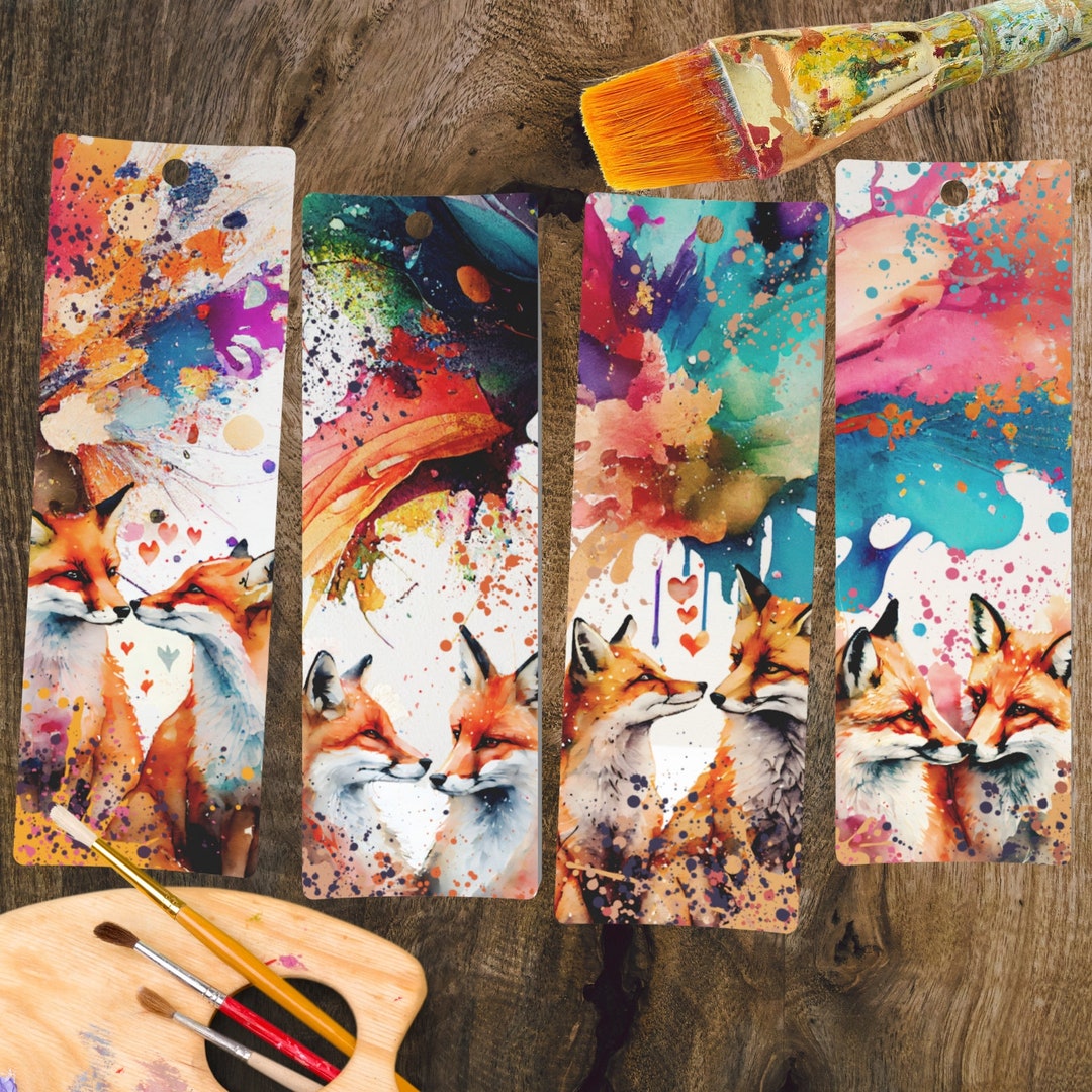 Fox Printable Bookmarks Printable Bookmark Set Fox Bookmarks Watercolor ...
