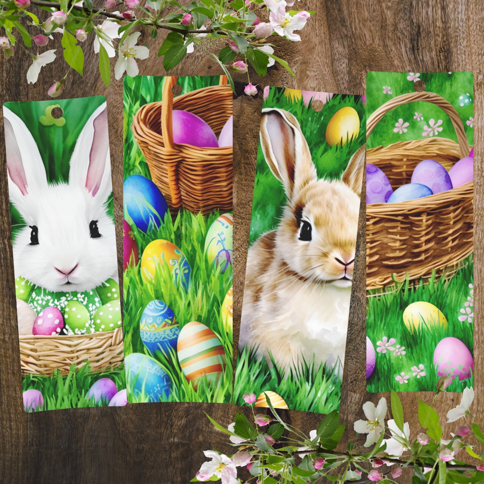 Easter Bunny Printable Bookmarks Easter Eggs Bookmark Easter Printable ...