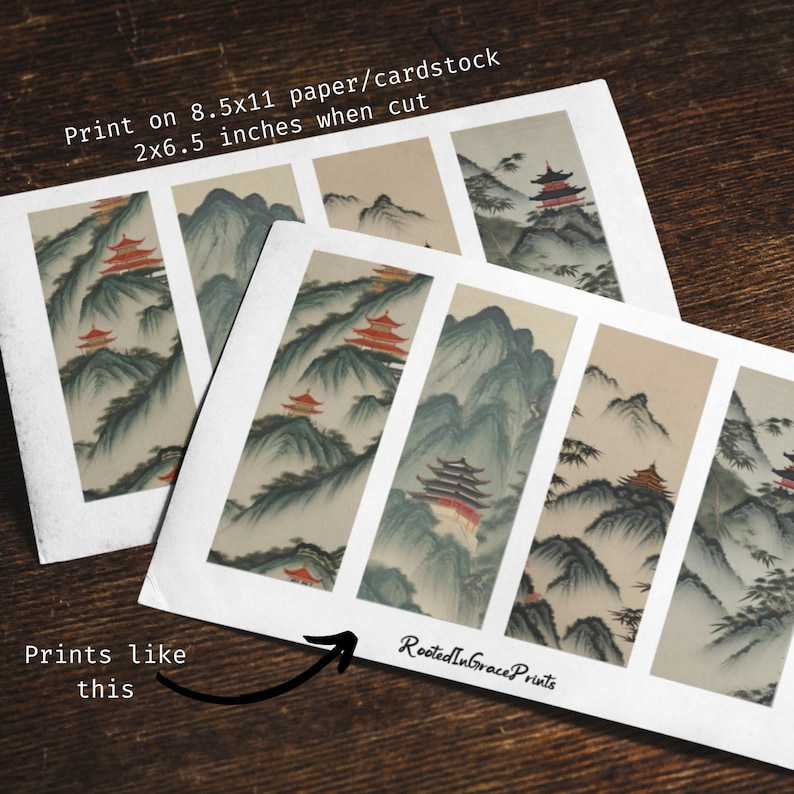 Chinese Watercolor Printable Bookmarks | Chinese Pagoda | Printable ...