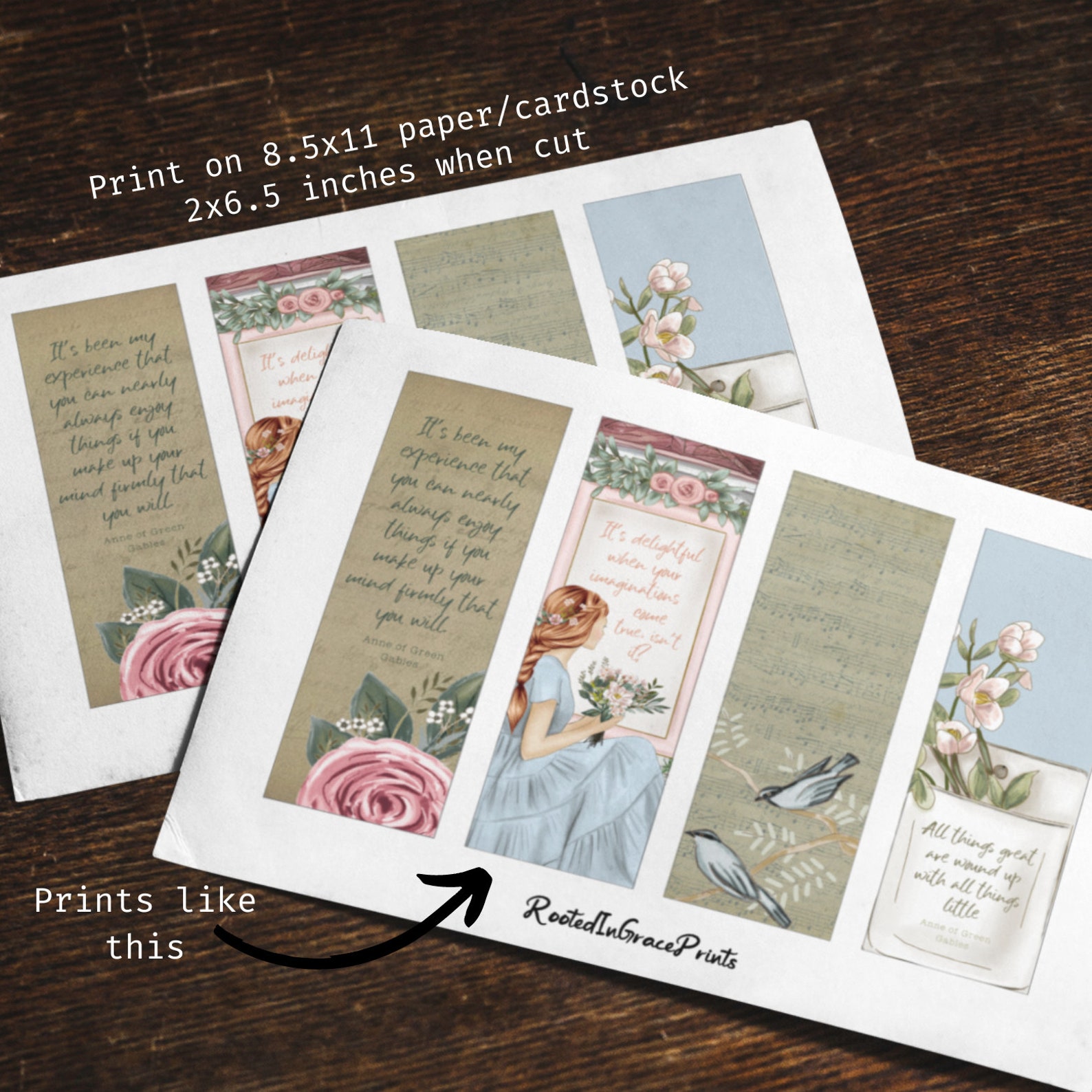 Anne of Green Gables Printable Bookmarks Anne of Green Gables Quotes ...