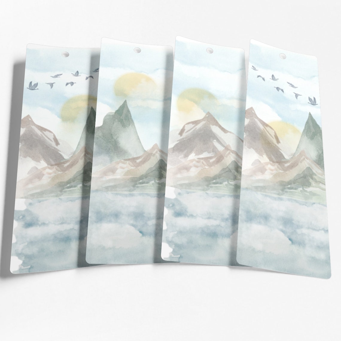Watercolor Landscape Printable Bookmarks Printable Bookmark Set ...