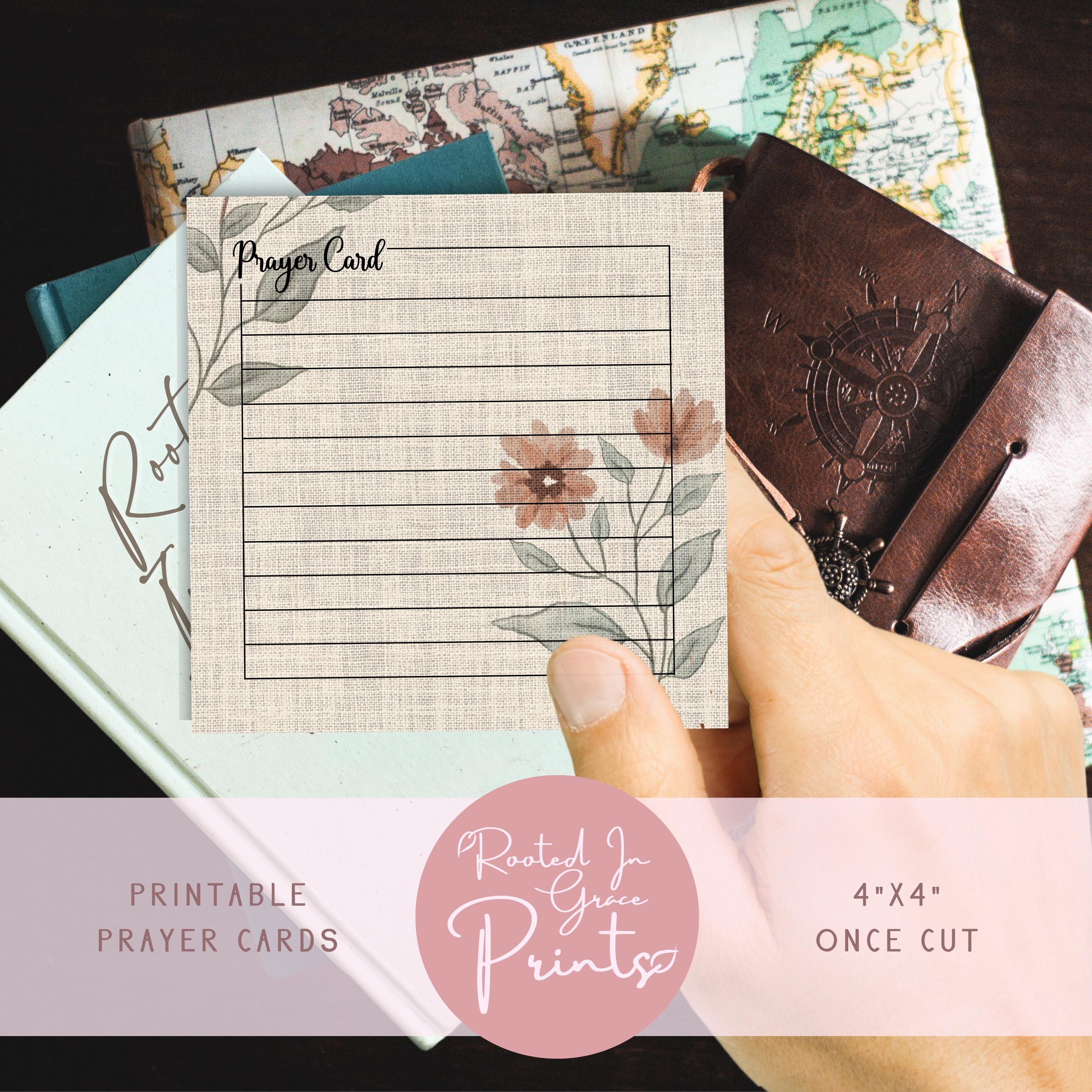 Blank Prayer Cards Printable Bible Verse Bible Journaling Prayer ...