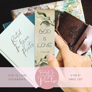 God is Love Bible Verse Bookmarks Printable Bookmark for Bible ...