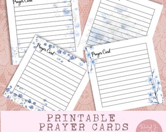 Blank Prayer Cards Printable Bible Verse Bible Journaling Prayer ...