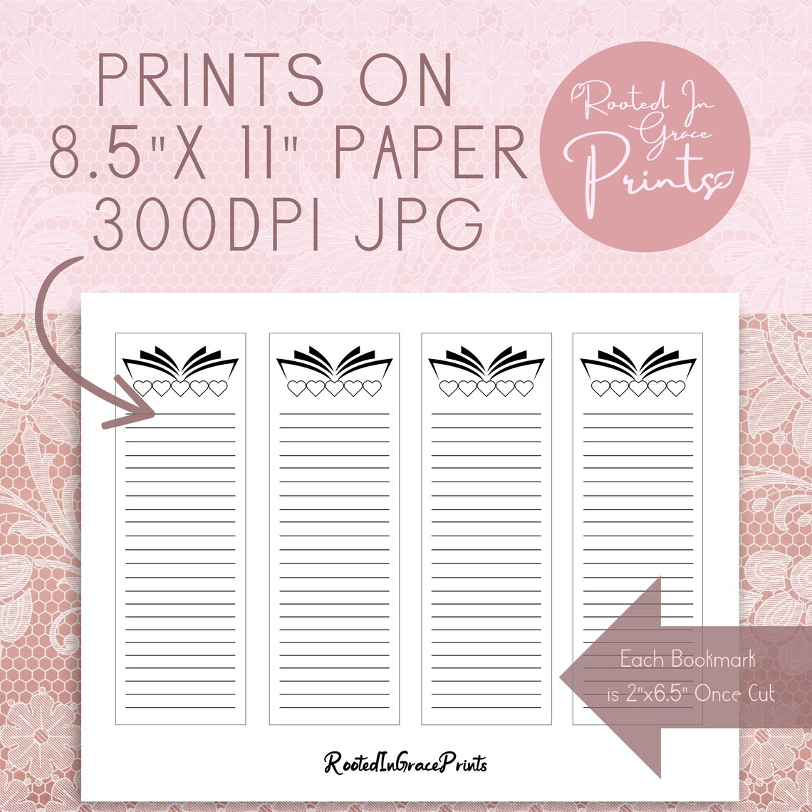 Book Review Bookmark Printable 5 Star Rating Reading Log Book Marker ...