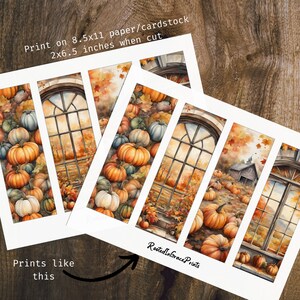 Pumpkin Patch Printable Bookmark Set Bookish Gift for Readers Fall ...