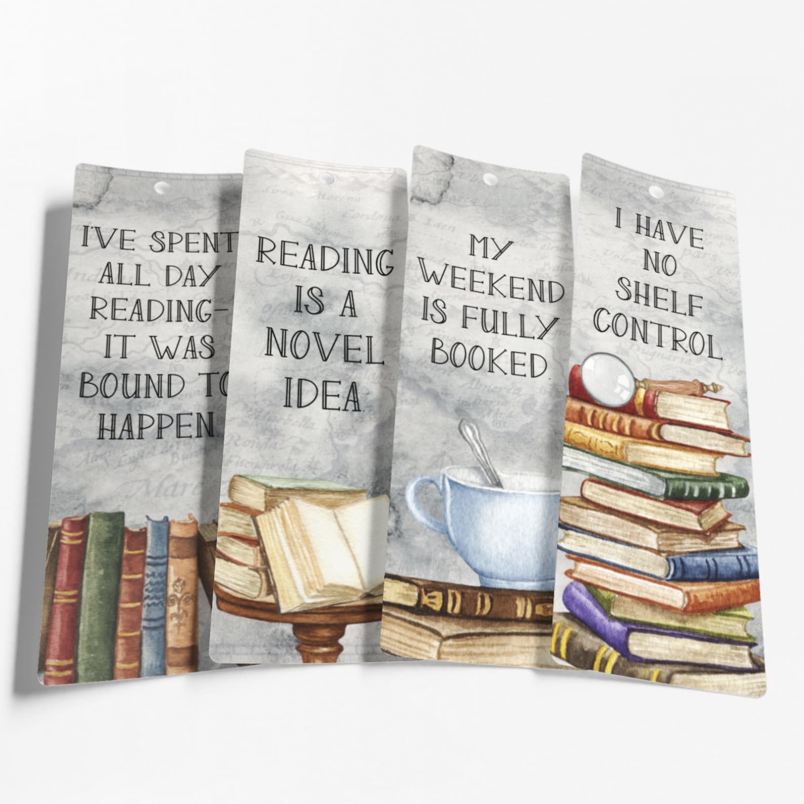 Book Lovers Funny Quotes Bookmark Printable Set of 4 Bookmarks Bookish ...
