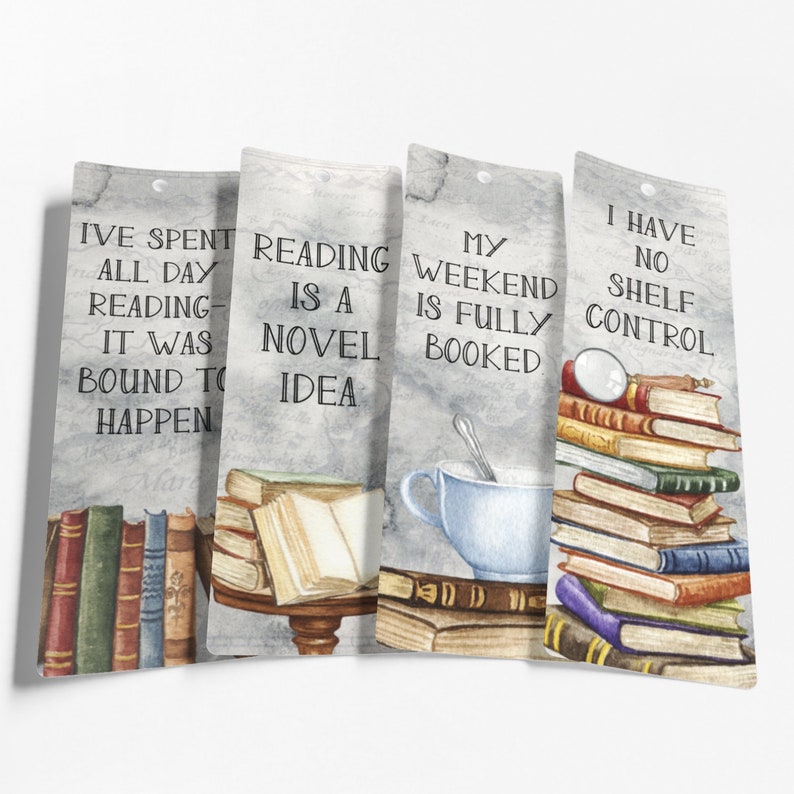 Book Lovers Funny Quotes Bookmark Printable Set of 4 Bookmarks Bookish ...