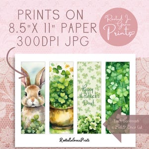 St. Patrick's Day Printable Bookmarks St Paddy's Day Digital Download ...