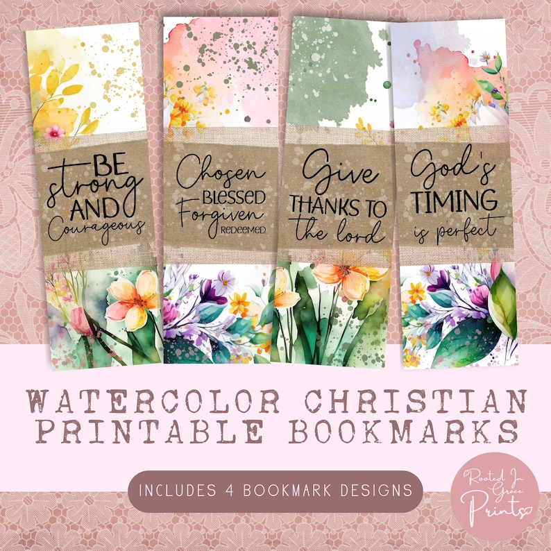 Christian Sayings Printable Bookmarks Be Strong and Courageous ...
