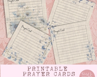Blank Prayer Cards Printable Bible Verse Bible Journaling Prayer ...