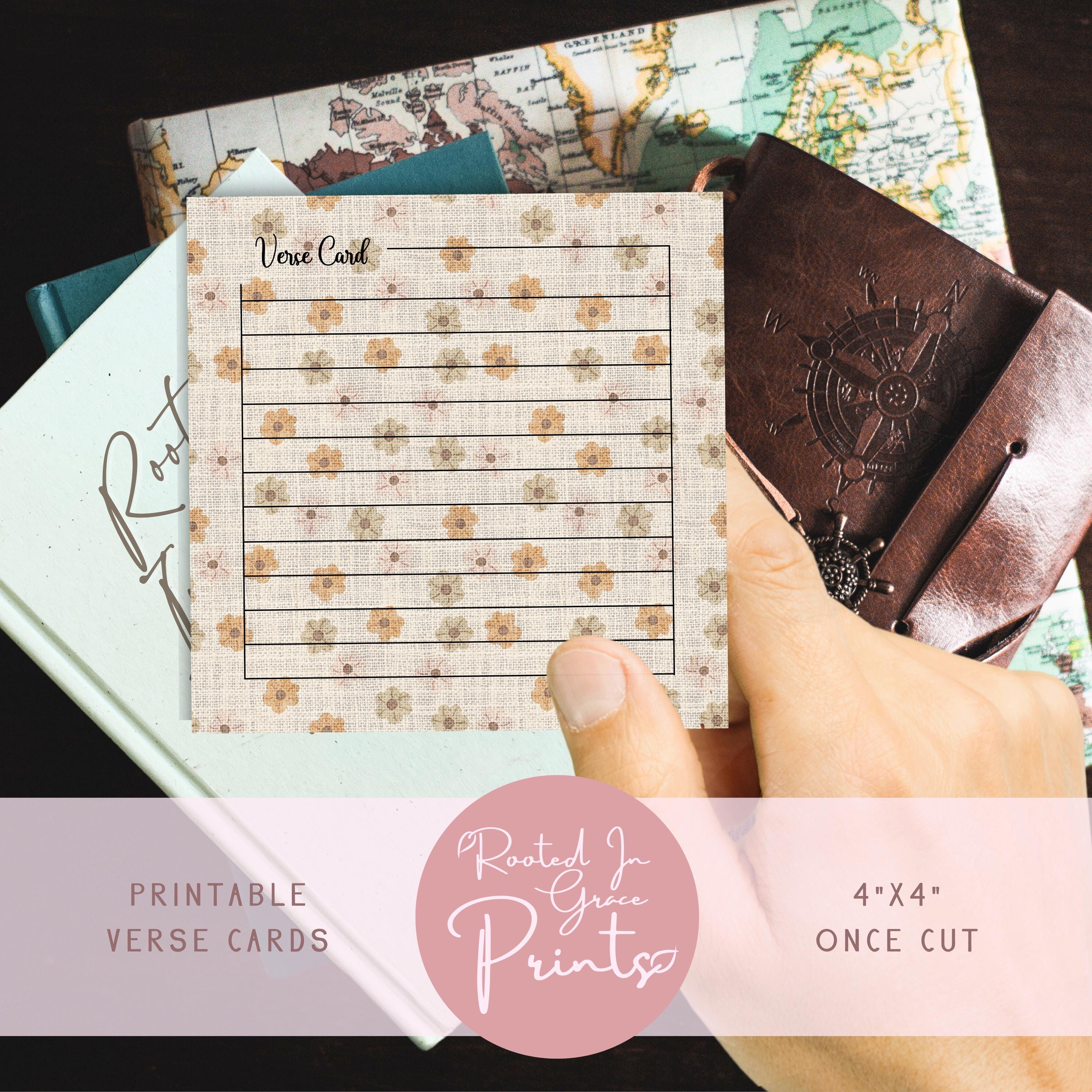 Printable Memory Verse Bible Verse Cards Bible Journaling Prayer Card ...