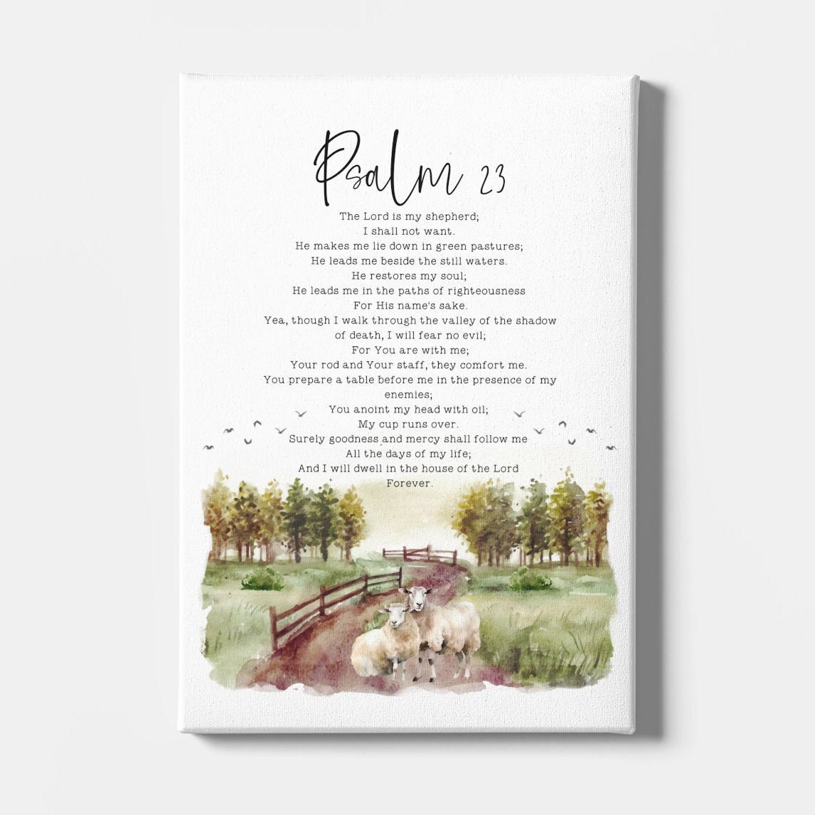 Printable Wall Art Psalm 23 Scripture Wall Art Printable Minimalist ...
