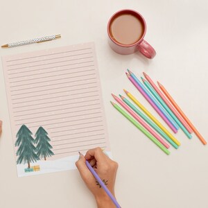 Printable Stationery Lined and Unlined Cute Christmas Stationery Letter ...