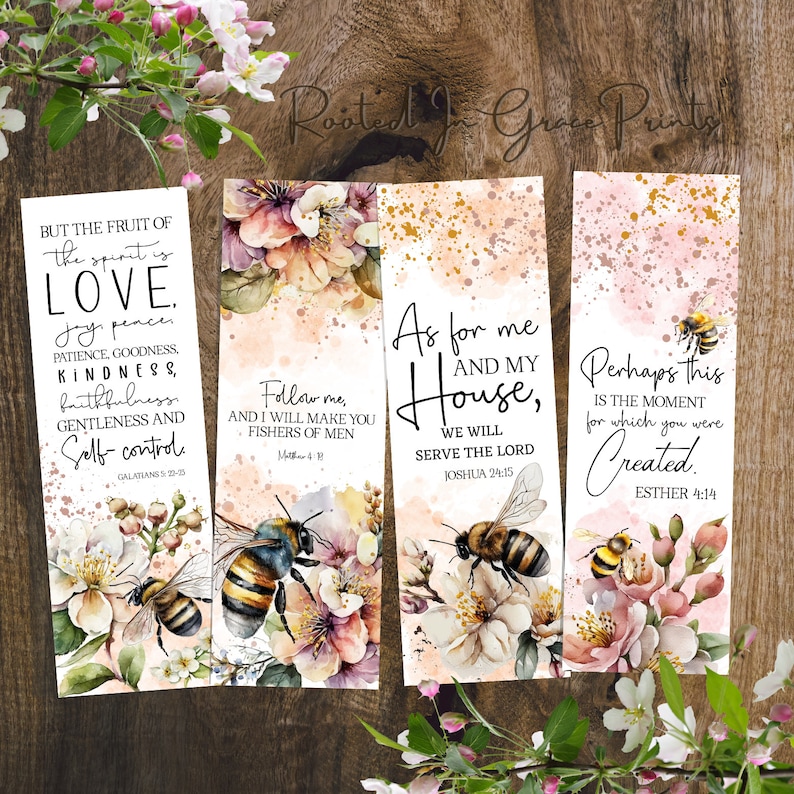 Bible Verse Bookmarks | Christian Printable Bookmark for Bible ...