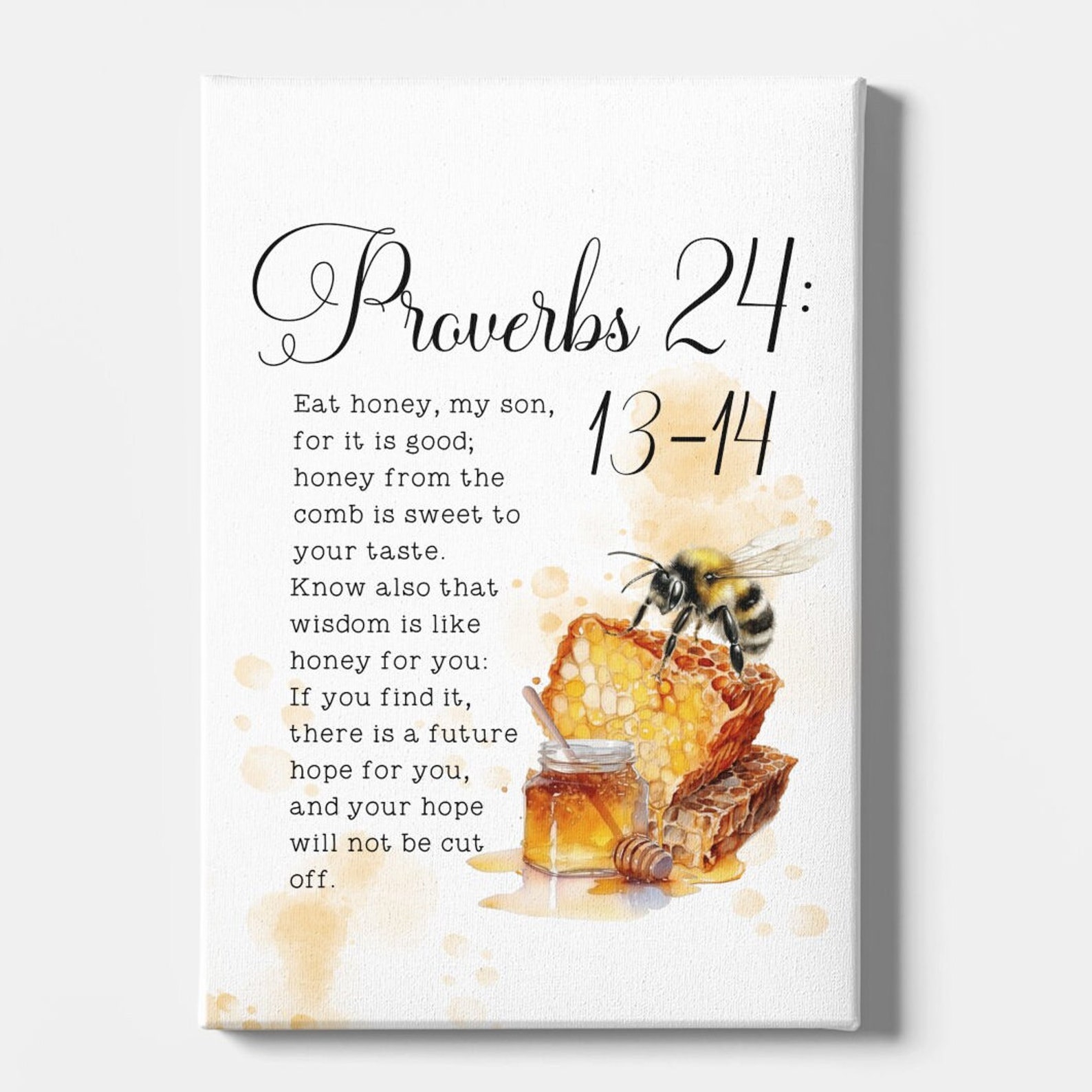 Printable Wall Art Proverbs 24 Honey Scripture Wall Art Printable ...