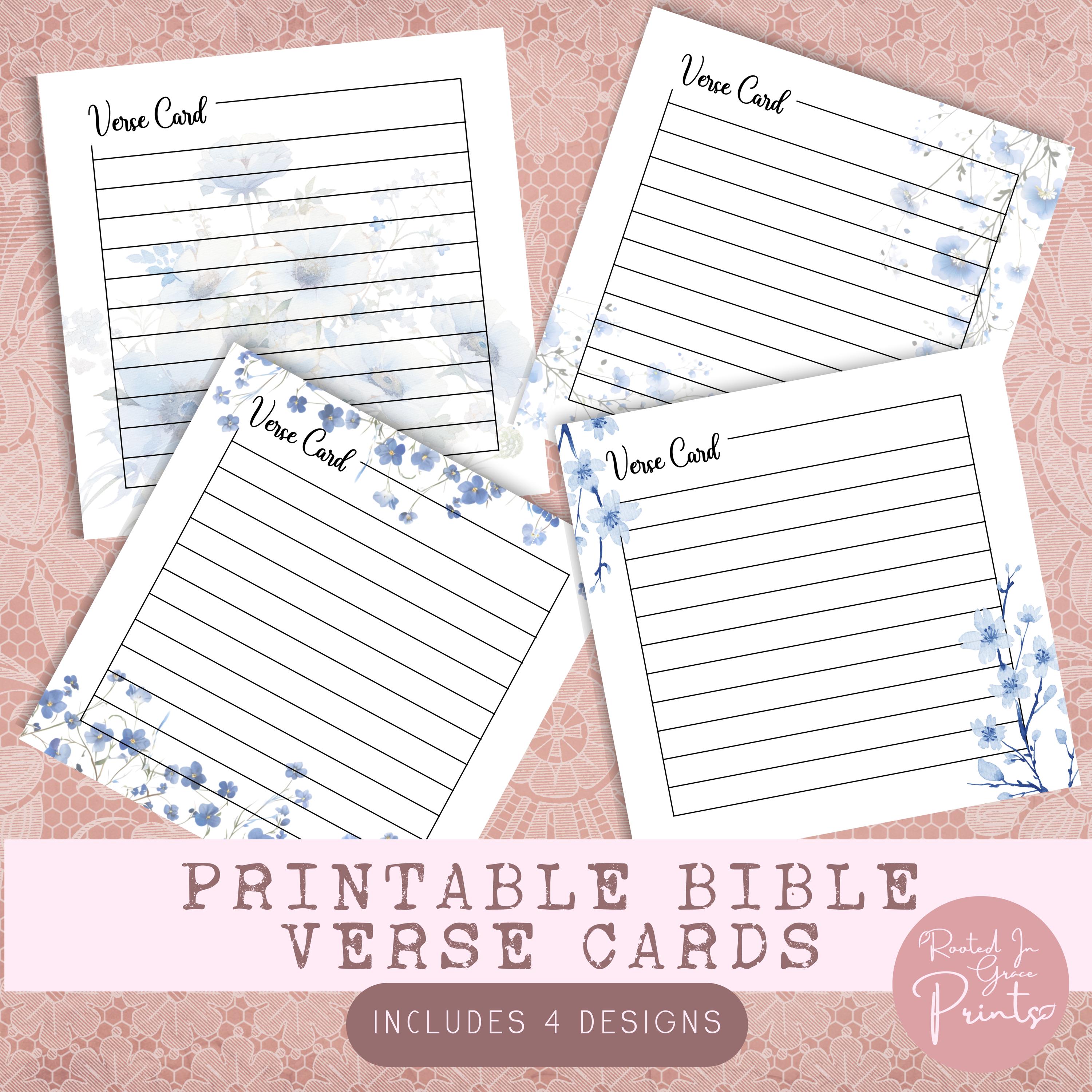 Printable Memory Verse Bible Verse Cards Bible Journaling Prayer Card ...