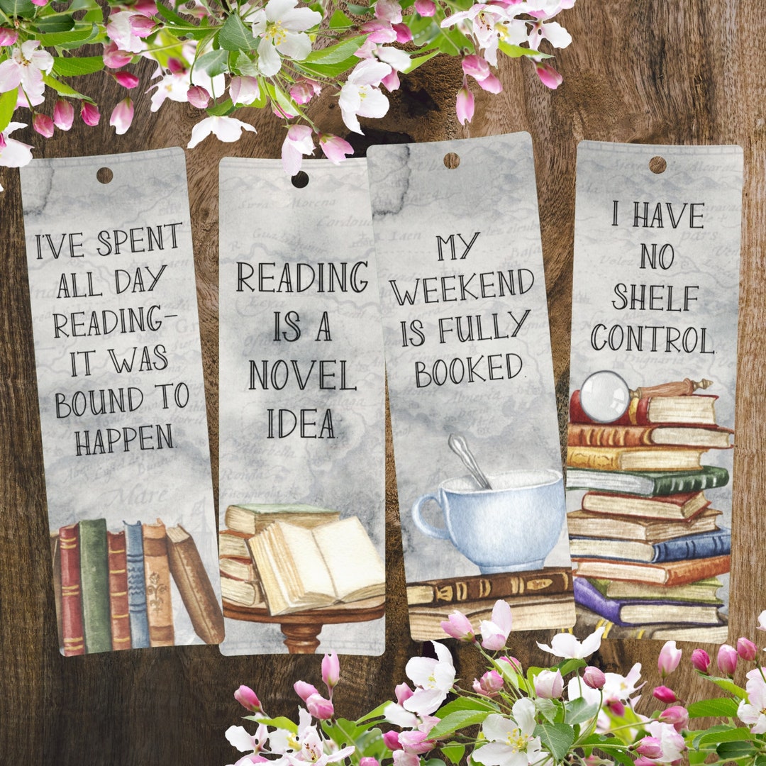 Buy Book Puns Printable Bookmarks Printable Bookmark Set Online in ...