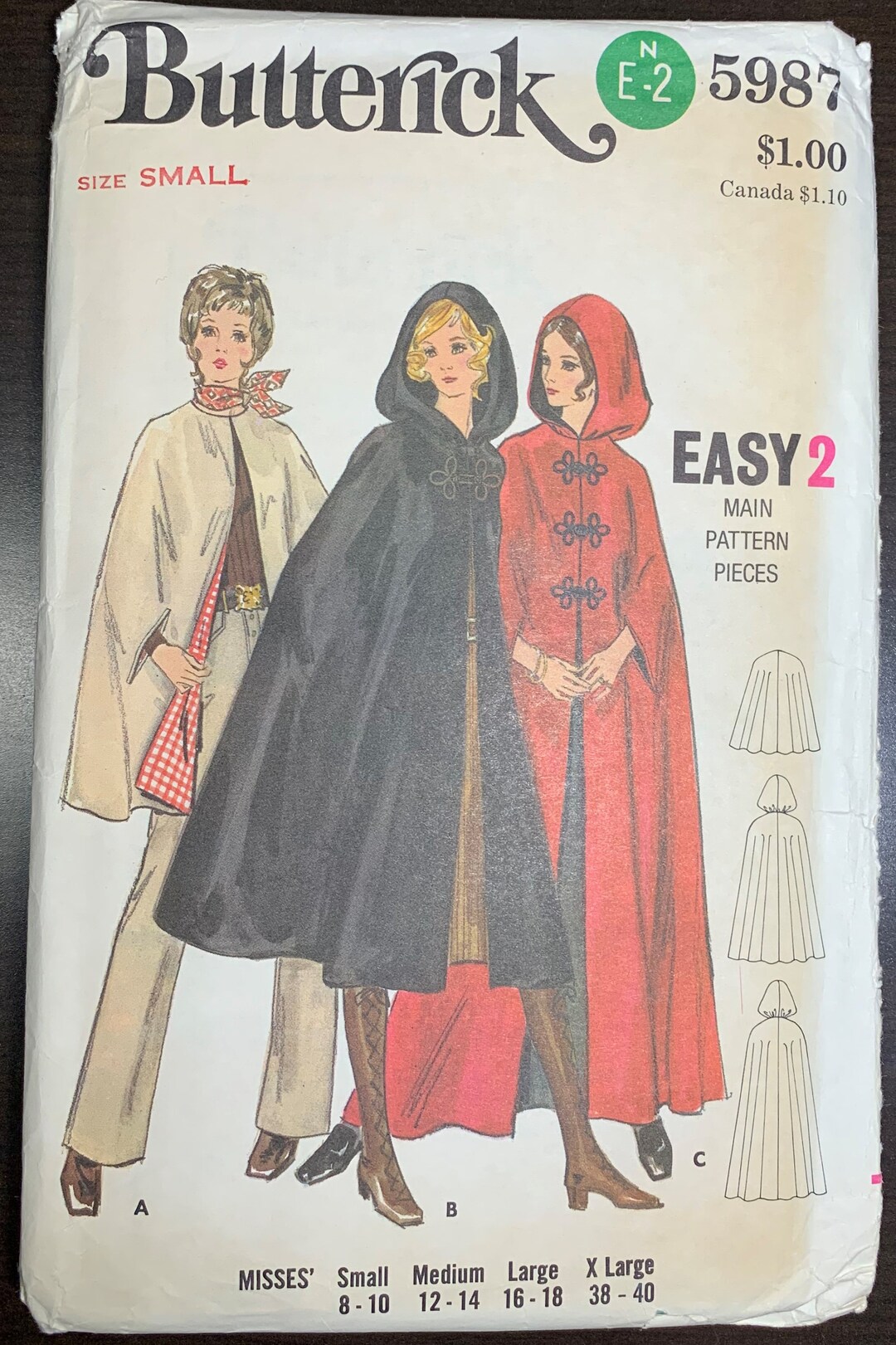 1970s Butterick 5987 Sewing Pattern Size Small - Etsy