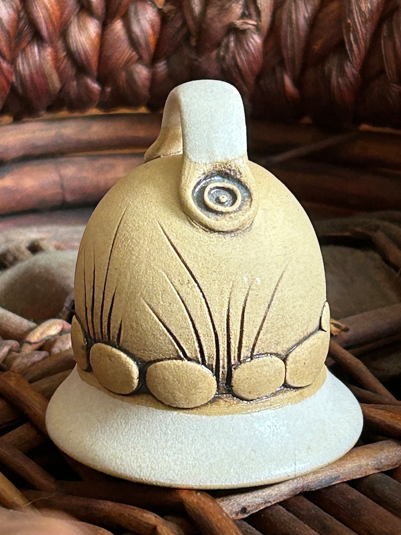 Etched Clay Pottery Bell - Etsy