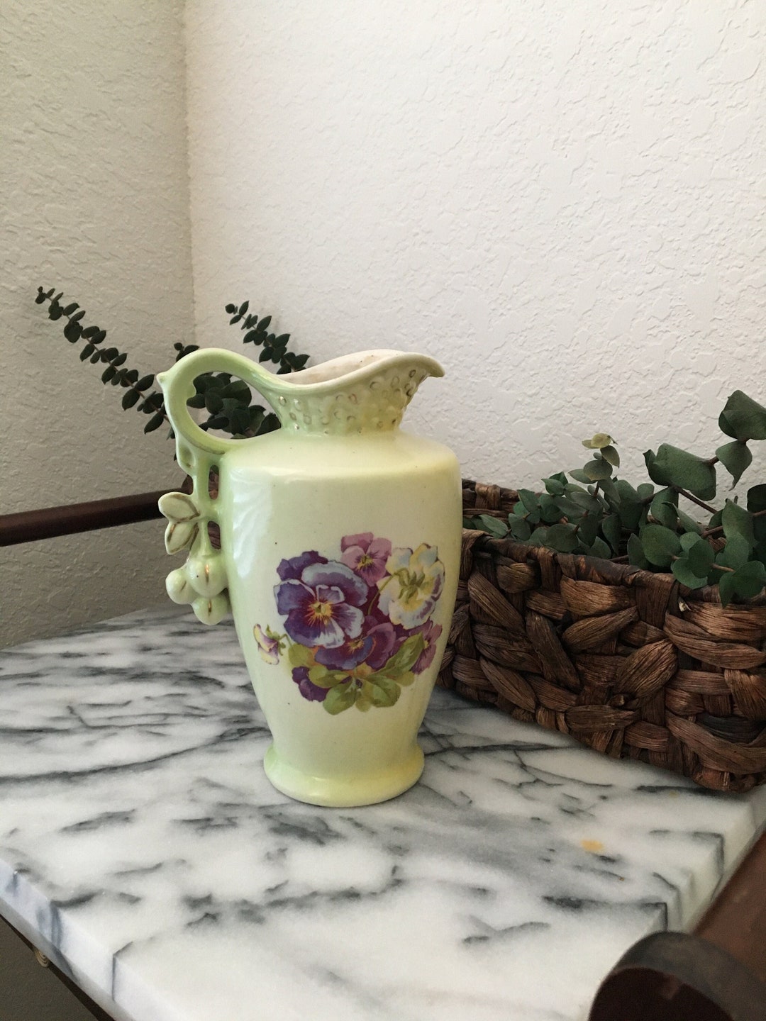 Vintage Austrian Pitcher Vase - Etsy