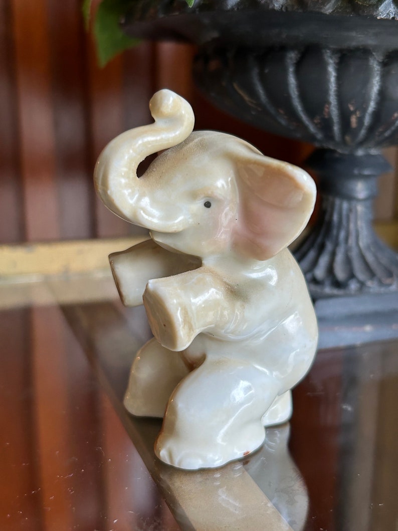 Baby Elephant Figurine Made in Japan - Etsy