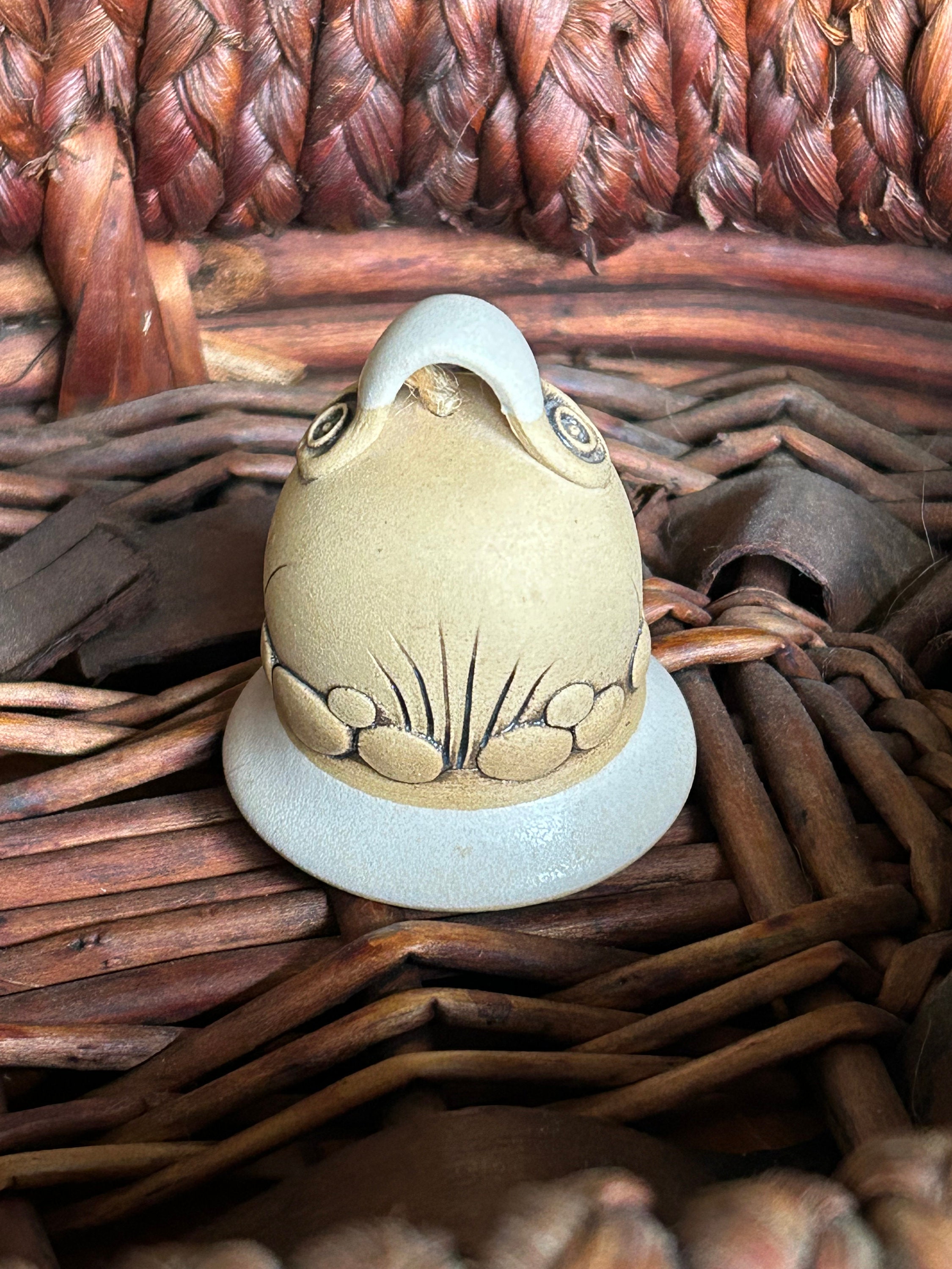 Etched Clay Pottery Bell - Etsy