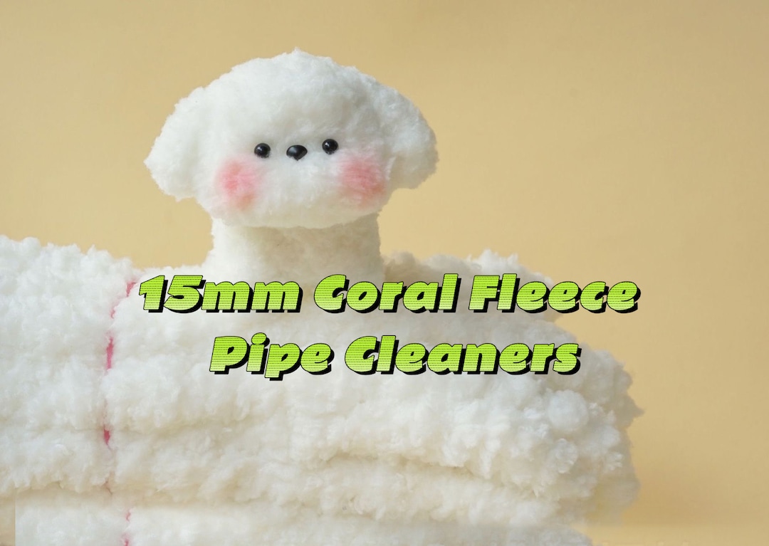 Coral Fleece Thick Pipe Cleaners: 15mm*100cm, 20 Colours High Quality ...