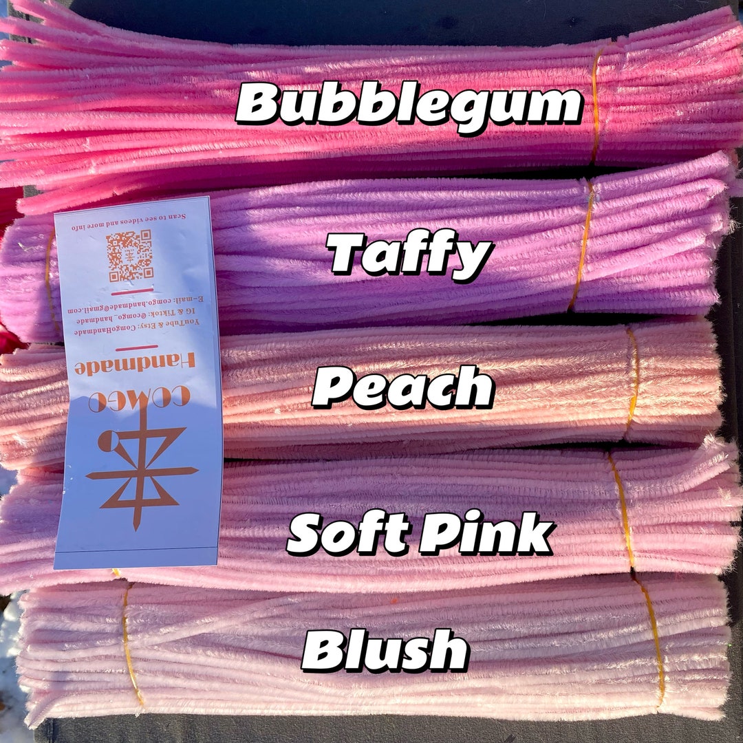 100 Pcs Pipe Cleaners: Pink Serie of 52 Colour, 6 Mm*30cm, High Quality ...