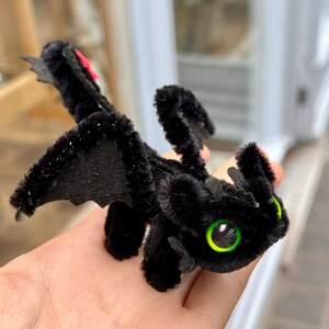 Pipe Cleaner Dragon, Toothless & Light Fury Couple Gift, [finished/diy ...