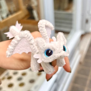Pipe Cleaner Dragon, Toothless & Light Fury Couple Gift, [finished/diy ...