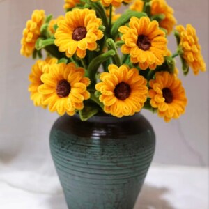 Pipe Cleaner Sunflower DIY Kit for 10 Blossoms, Forever Flower Handmade ...