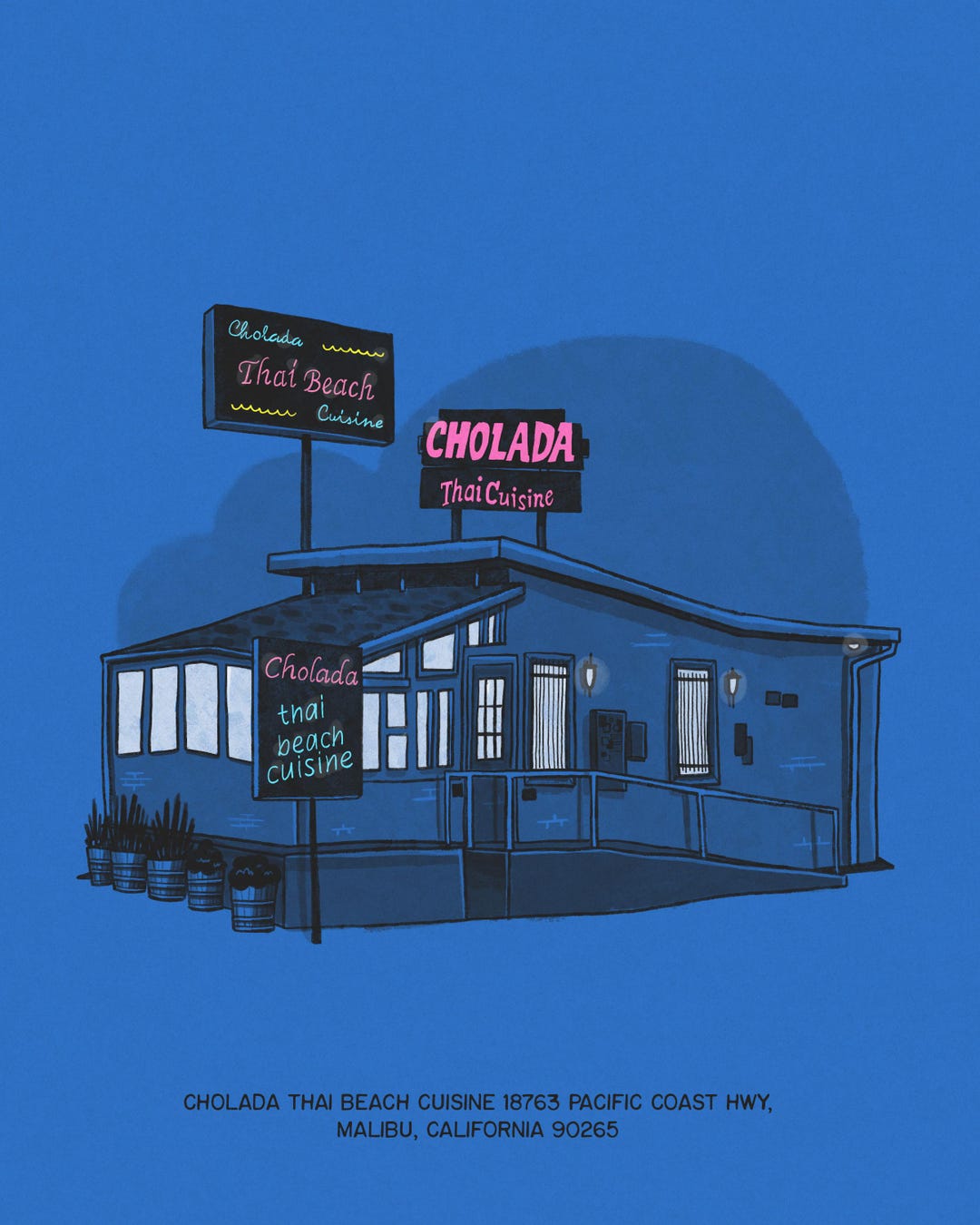 Vintage Los Angeles Restaurants - Cholada Thai Beach Cuisine Malibu ...