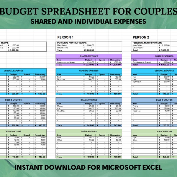 Shared Expense Tracker - Etsy