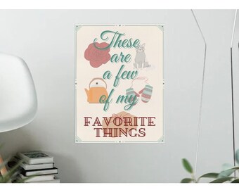 Favorite Things Poster - Etsy