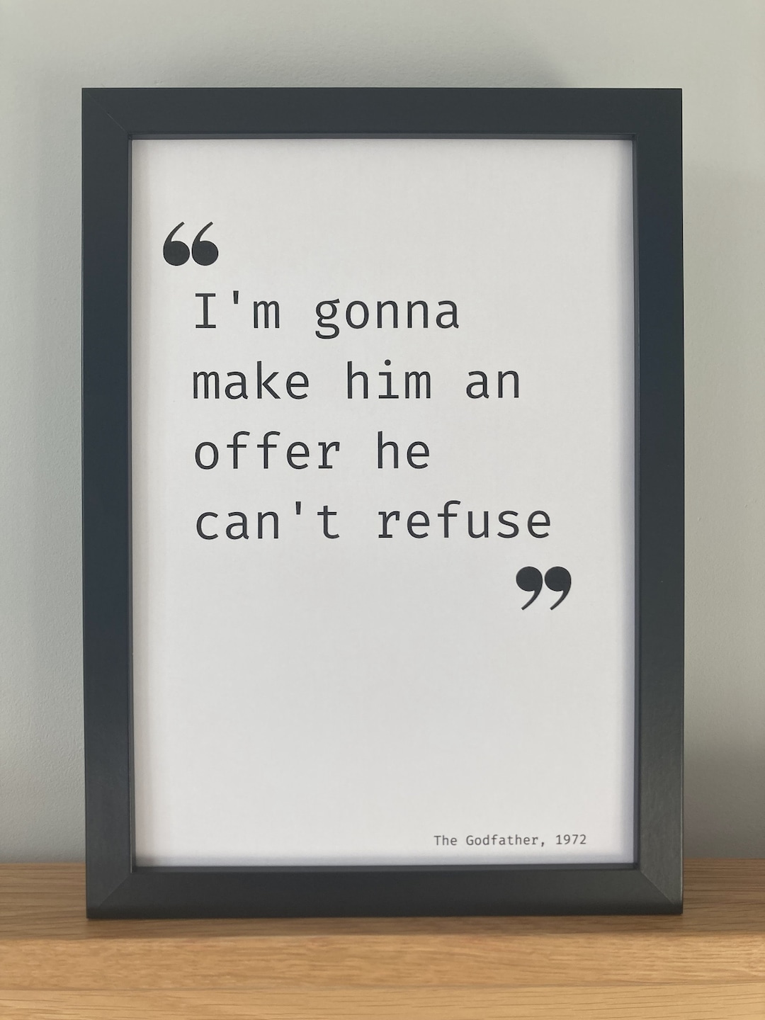 The Godfather Movie Film Quote Print - 'i'm Gonna Make Him an Offer He ...