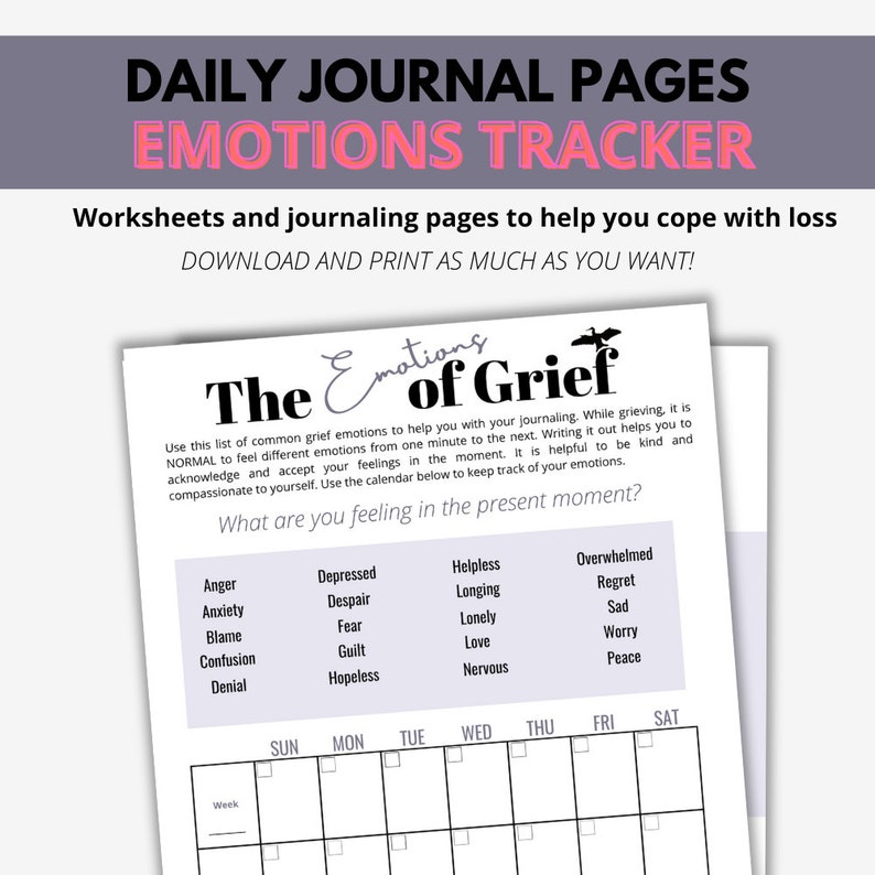 My Grief Journal, Grief Journal, Loss and Grief, Grief Workbook ...